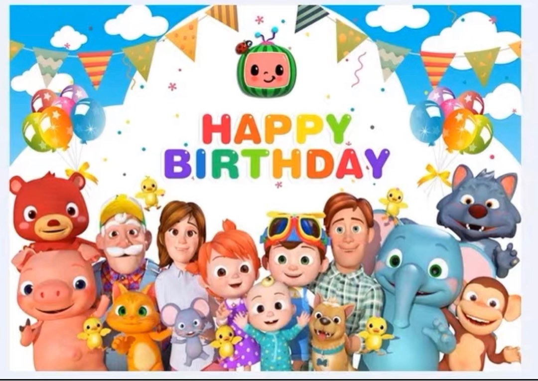 Cocomelon banner, Hobbies & Toys, Stationery & Craft, Occasions & Party ...