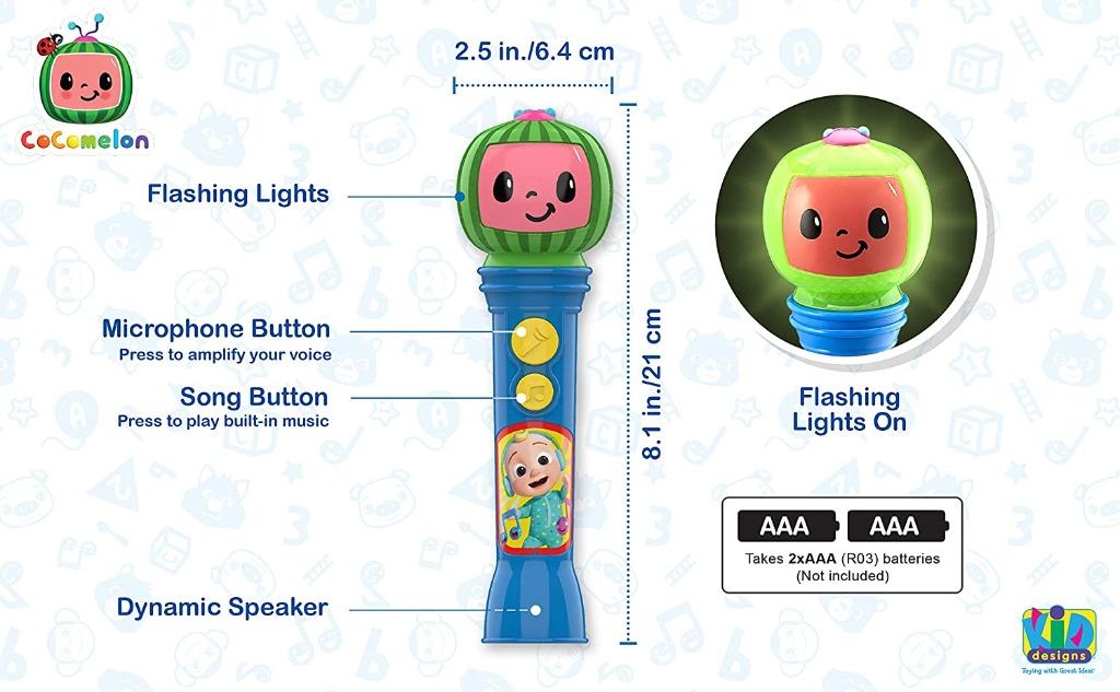 Cocomelon Toy Microphone for Kids, Musical Toy for Toddlers with Built ...