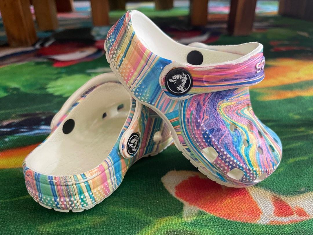Crocs Rainbow Size C7, Babies & Kids, Babies & Kids Fashion on Carousell