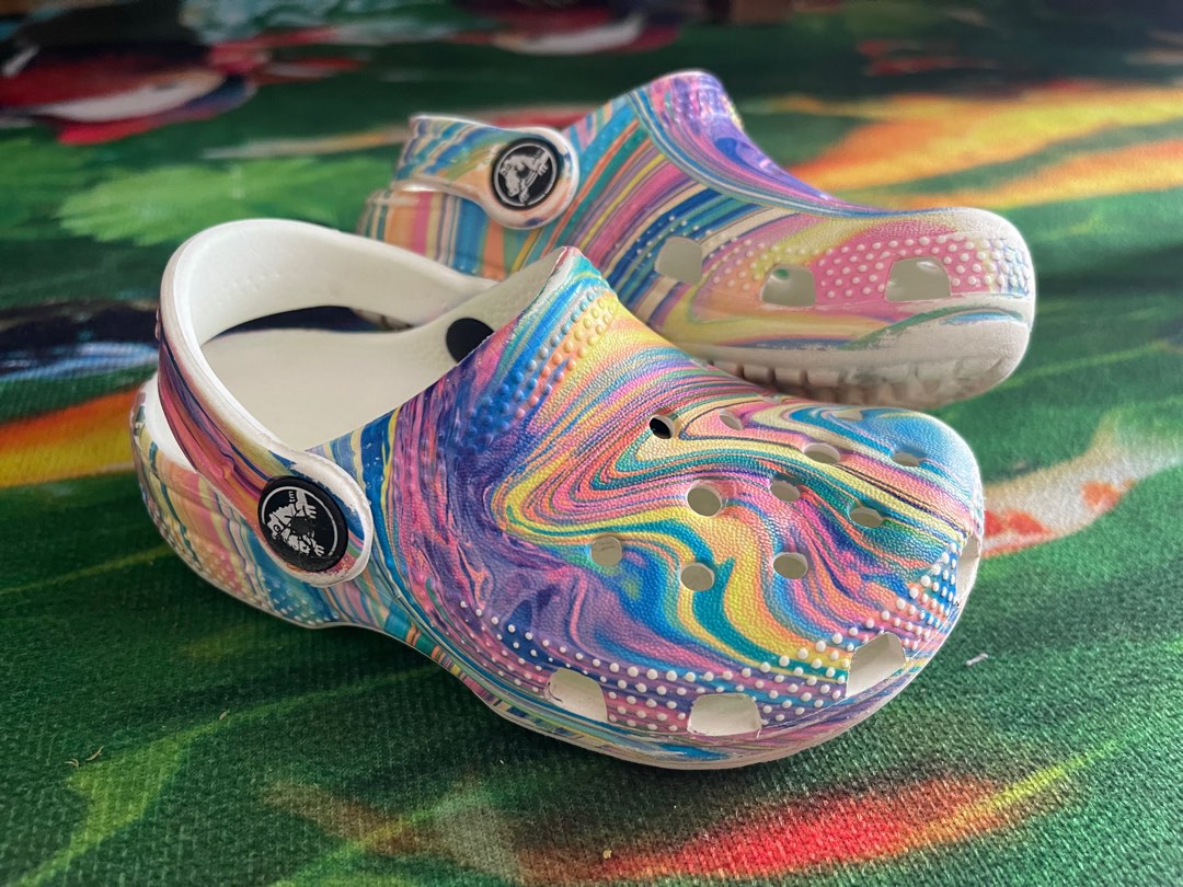 Crocs Rainbow Size C7, Babies & Kids, Babies & Kids Fashion on Carousell