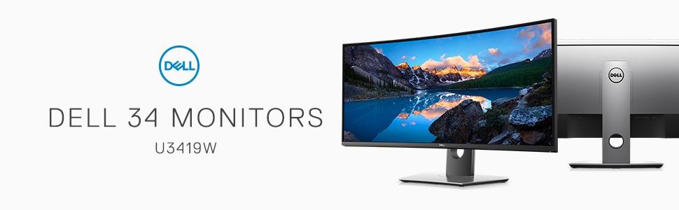 Dell U3419W Ultrasharp Ultra Wide Curved Monitor with UCB C and KVM ...