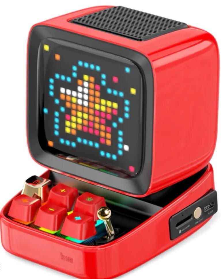 Ditoo Plus Red Retro Pixel Art Portable Speaker, Audio, Portable Music ...