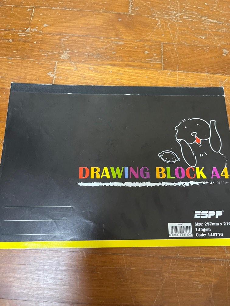drawing block A4 ESPP 297mm x 210mm, Hobbies & Toys, Stationery & Craft ...