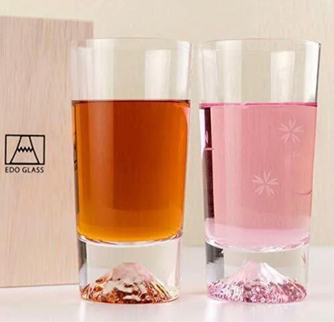 Edo Kiriko (Tajima Glass) (Mt. Fuji Tumbler / Sakura Kiriko), Furniture ...