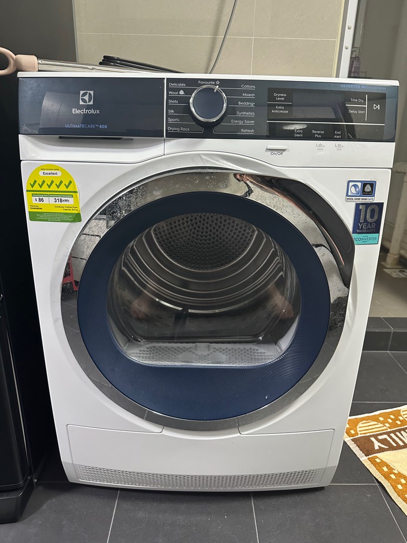 ELECTROLUX EDH803BEWA HEAT PUMP DRYER (8KG) ULTIMATECARE 800, TV & Home ...