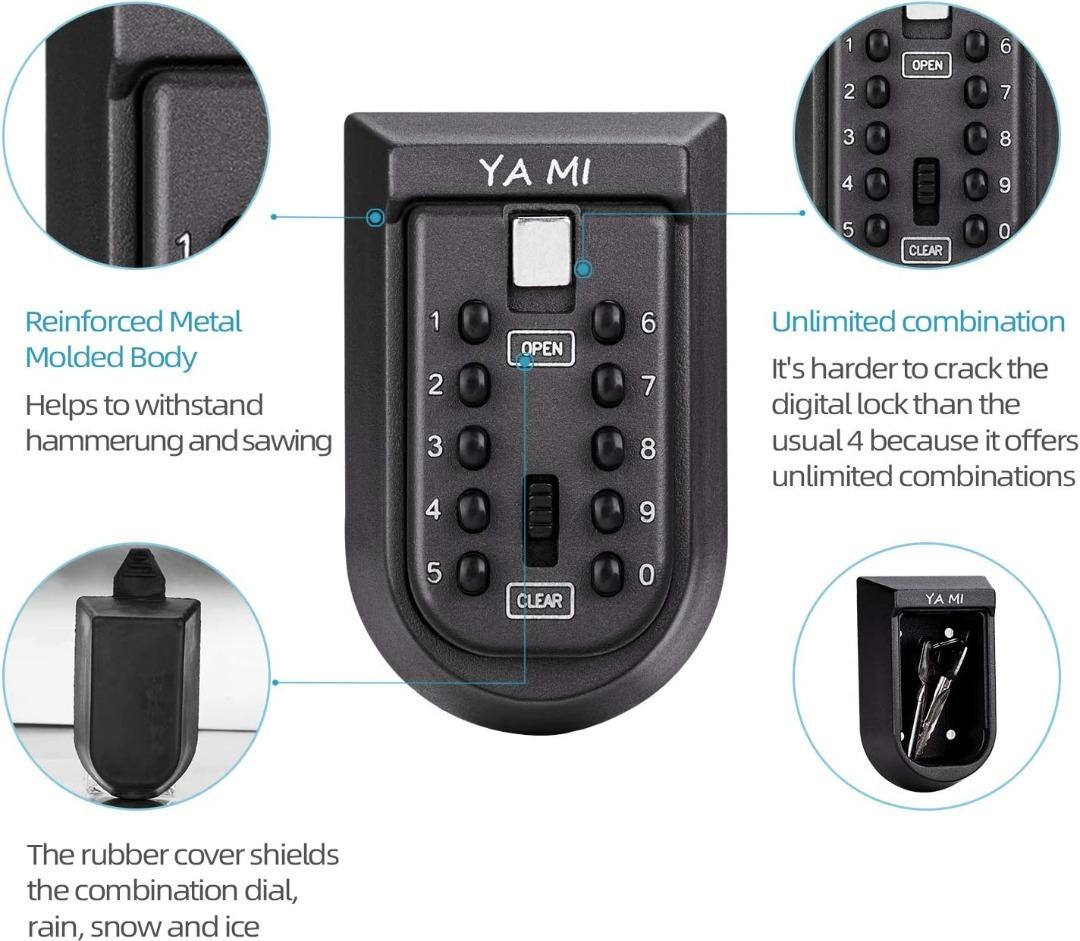 Exterior Outdoor Waterproof Hide Wall Mounted Key Safe Box - House use ...