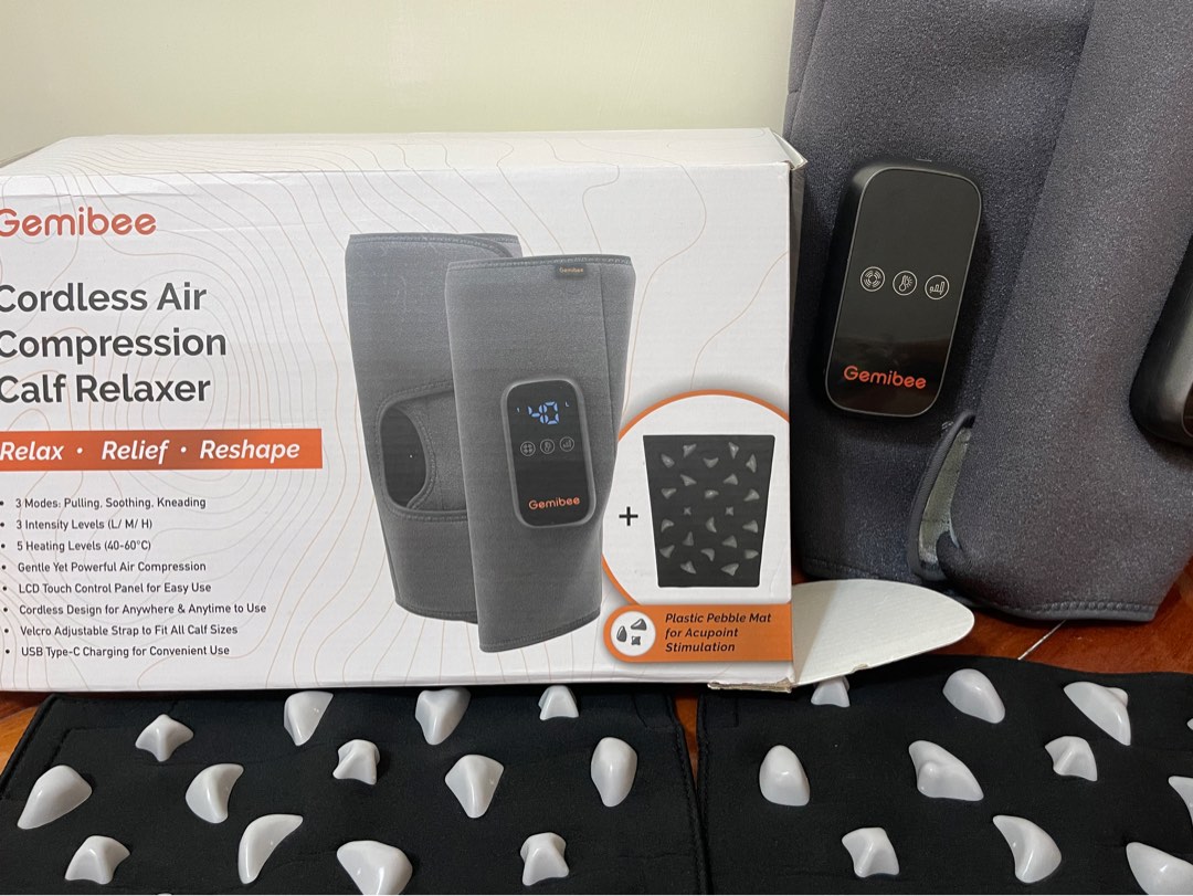 Gemibee 無線氣囊式小腿舒緩器 （冇單）, 美容＆化妝品, 健康及美容 - 腳部護理 - Carousell