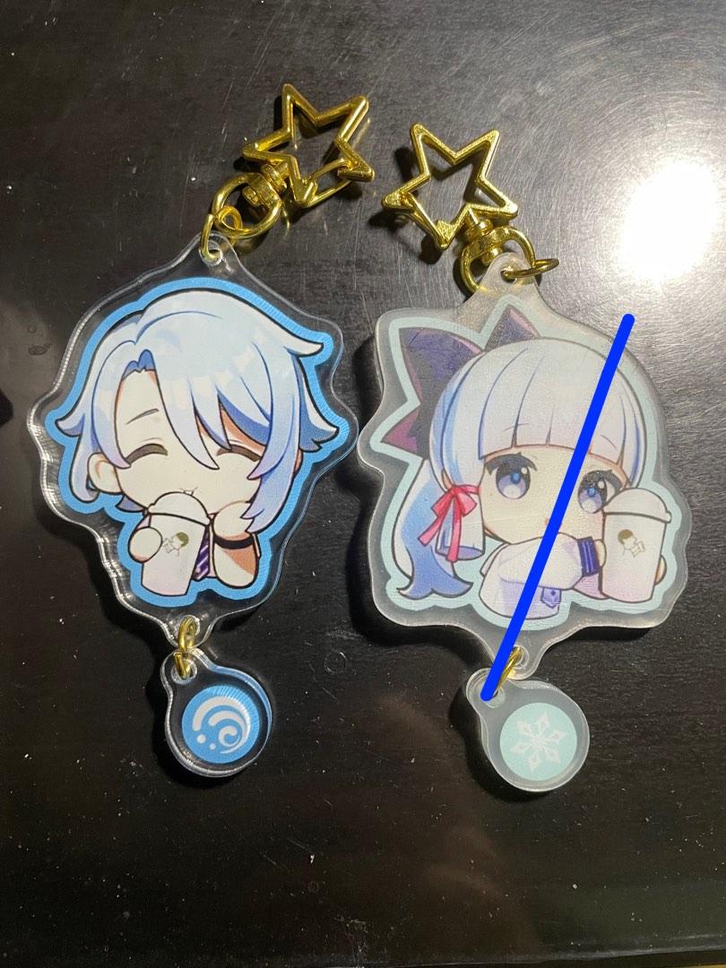 Genshin HeyTea Ayato Ayaka Keychain, Hobbies & Toys, Memorabilia & Collectibles, Fan Merchandise ...