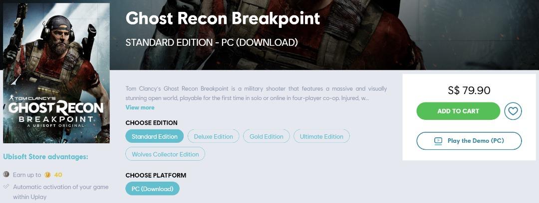 Ghost Recon Breakpoint PC Key, Video Gaming, Video Games, Others on ...