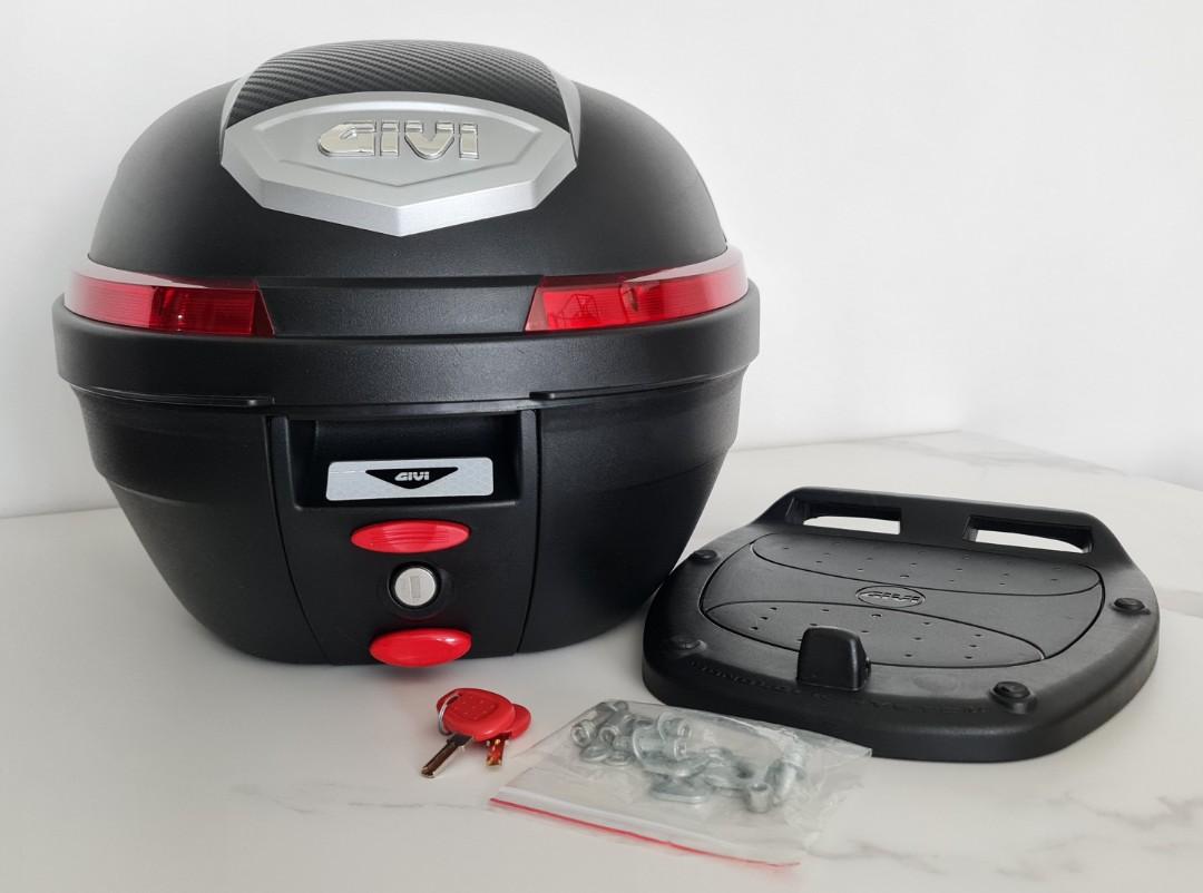 Givi B270N 27l monolock top case black with MP60N base plate, Motorcycles, Motorcycle ...