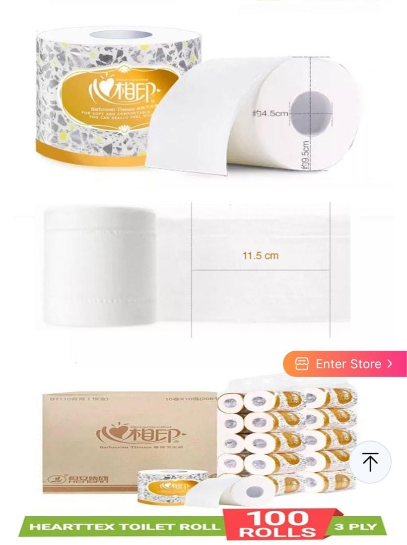 Heartex toilet paper / tissue paper / toilet roll x100 rolls, Babies & Kids, Bathing & Changing ...
