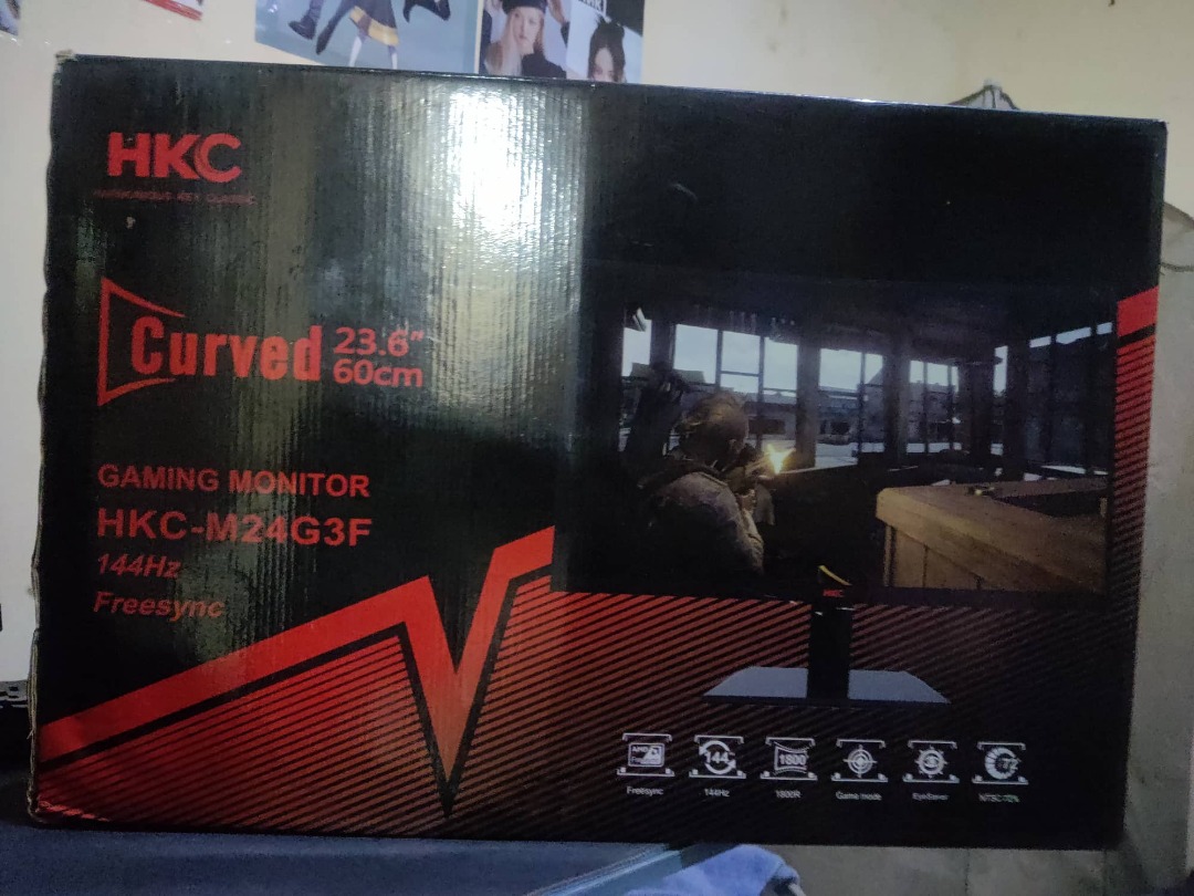 HKC 24" 144hz Curved Gaming Monitor, Computers & Tech, Parts & Accessories, Monitor Screens on ...