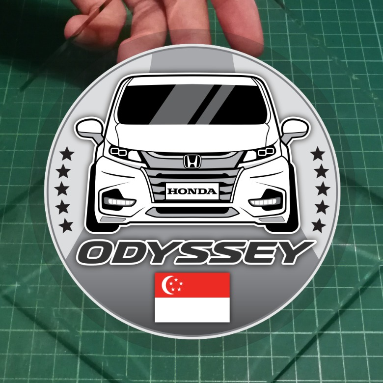 Honda Odyssey Static Cling Car Decals . 11cm diameter . Free Normal ...