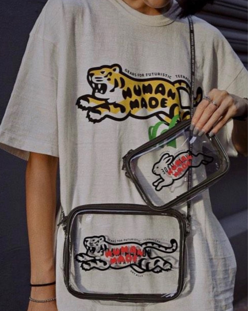 Instock Human Made Rabbit Tiger Pouch, Men's Fashion, Tops & Sets ...