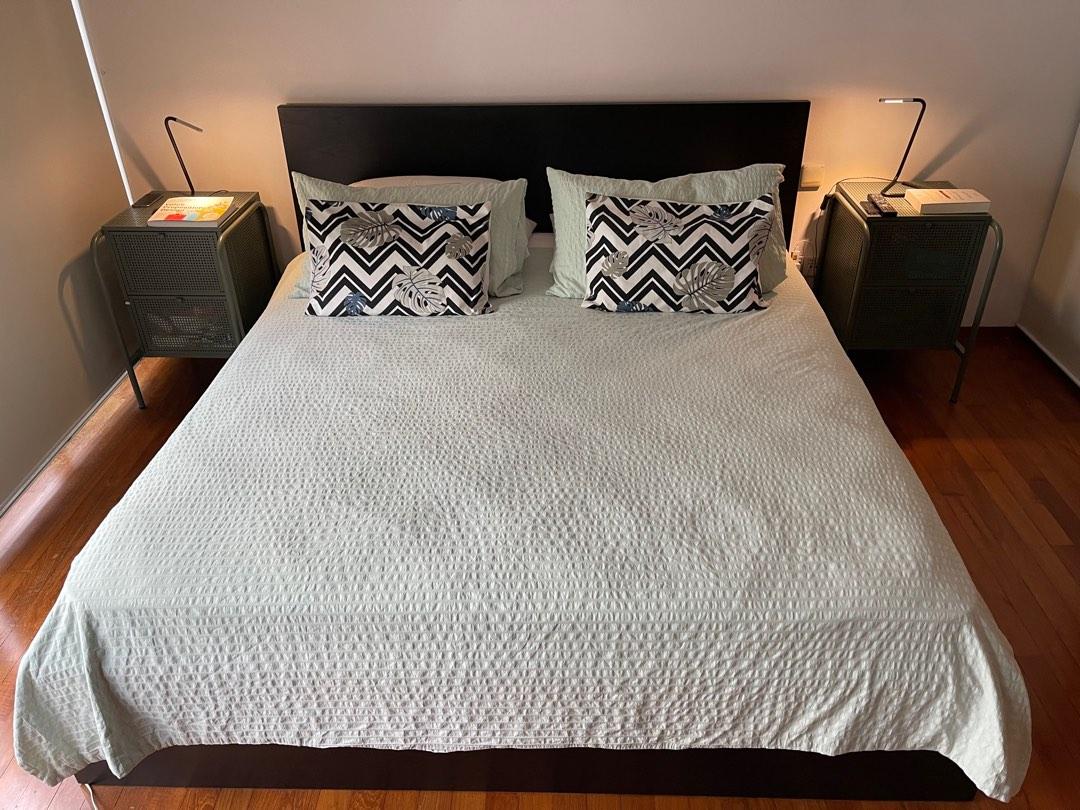 IKea Bed Frame, 180x200cm, with 4 drawers, Furniture & Home Living ...