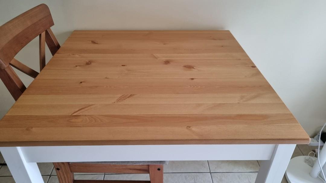 IKEA LERHAMN TABLE AND INGOLF CHAIR, Furniture & Home Living, Furniture ...
