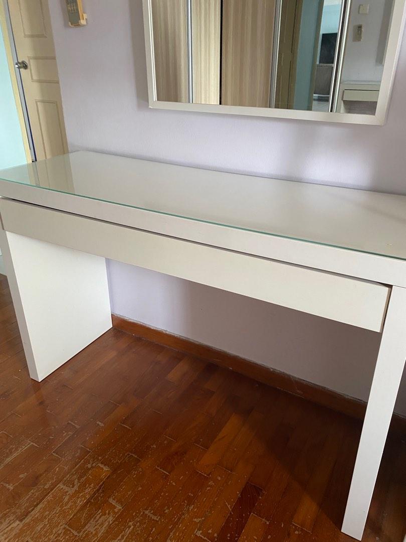 IKEA MALM dressing table (white), Furniture & Home Living, Furniture, Tables & Sets on Carousell