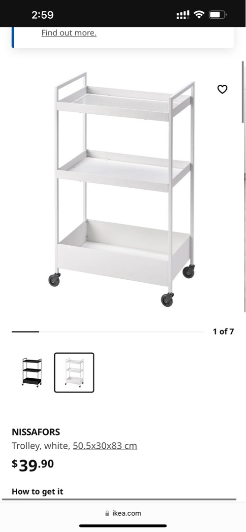 Ikea Trolley, Furniture & Home Living, Furniture, Shelves, Cabinets ...