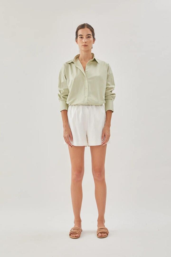 Klarra Linen Shorts, Women's Fashion, Bottoms, Shorts on Carousell