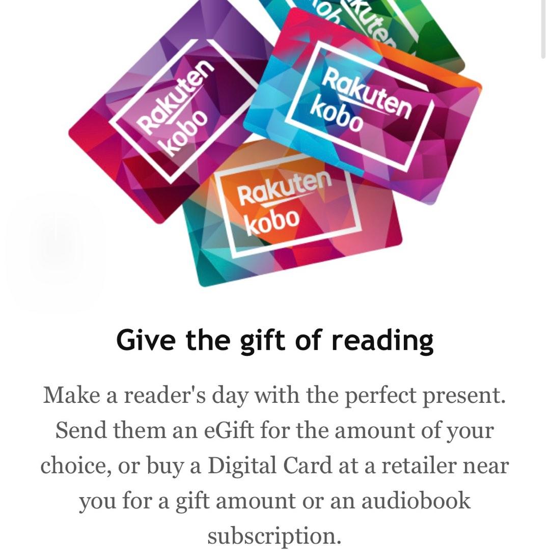 Kobo Gift e-Card, Tickets & Vouchers, Vouchers on Carousell