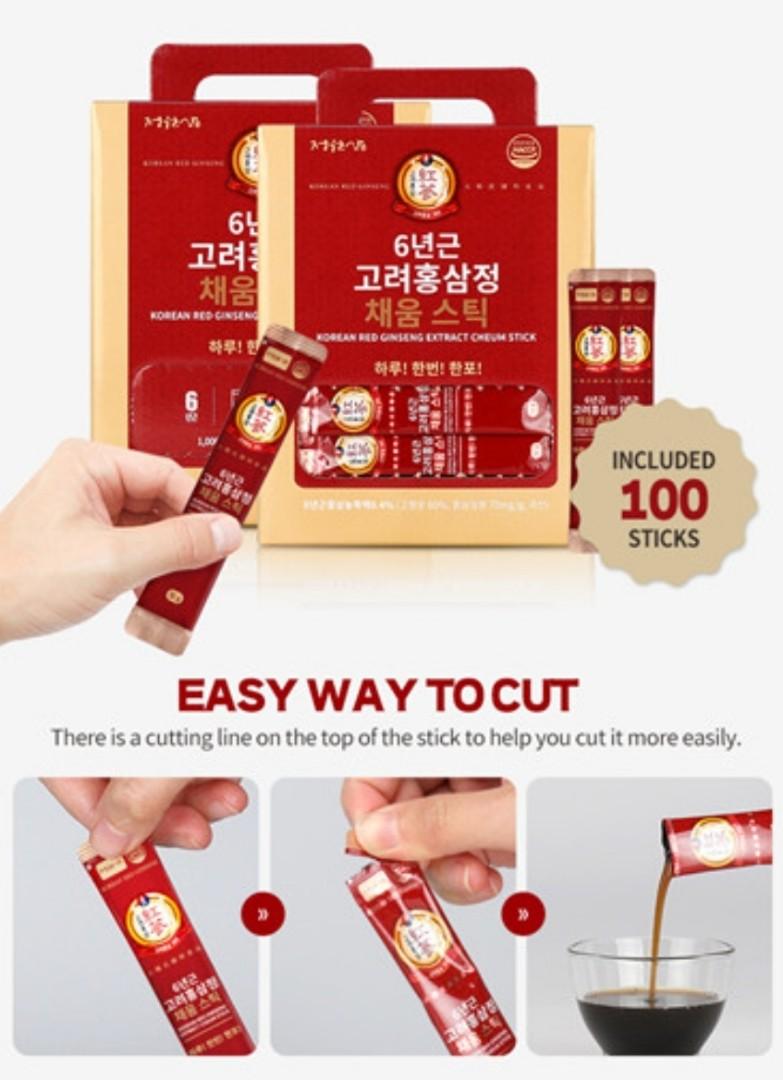 Korean ginseng extract sticks, Health & Nutrition, Health Supplements ...