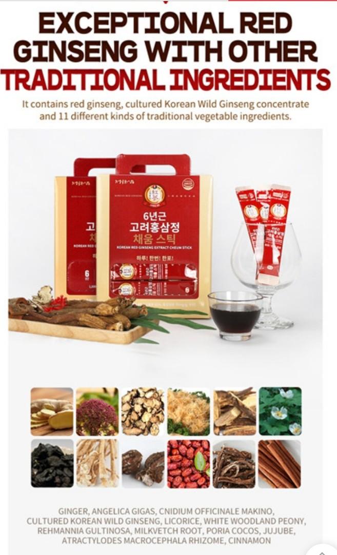Korean ginseng extract sticks, Health & Nutrition, Health Supplements ...