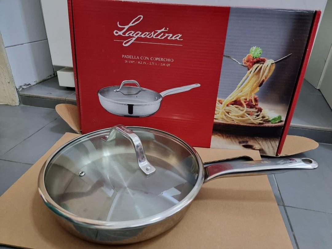 Lagostina Frypan with Lid Padella Con Coperchio, Furniture & Home ...