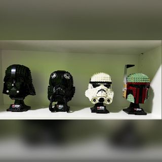 Lego Star Wars Helmets - Tie Fighter Pilot, Stormtrooper, Darth Vader ...