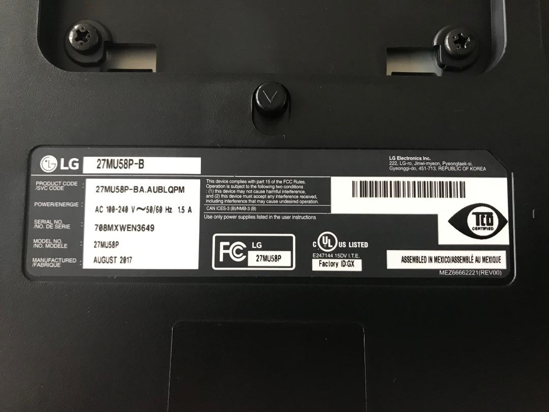 LG 27" Ultra HD 4K Monitor (Defective), Computers & Tech, Desktops on ...