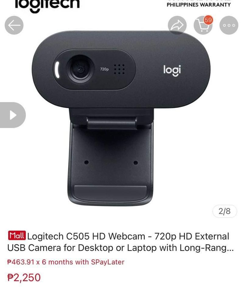 Logitech C505e Webcam, Computers & Tech, Parts & Accessories, Webcams ...