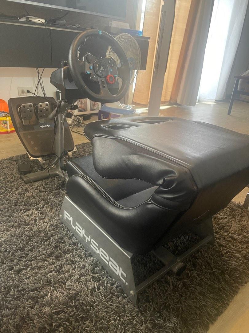 Logitech G29 steering wheel set + Playseat evolution racing seat, Video ...