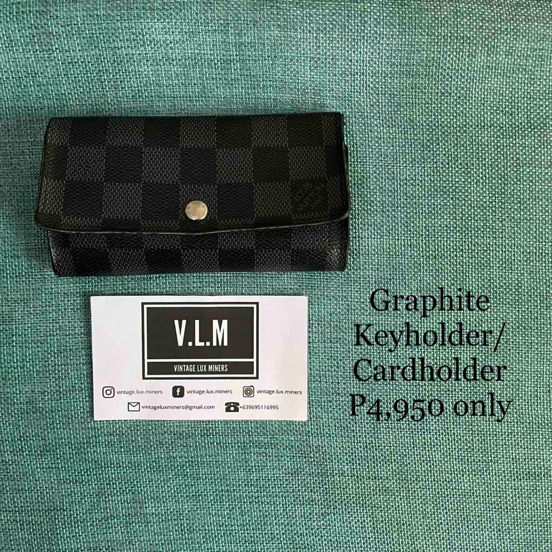 Louis Vuitton Graphite Key/Cardholder, Luxury, Bags & Wallets on Carousell
