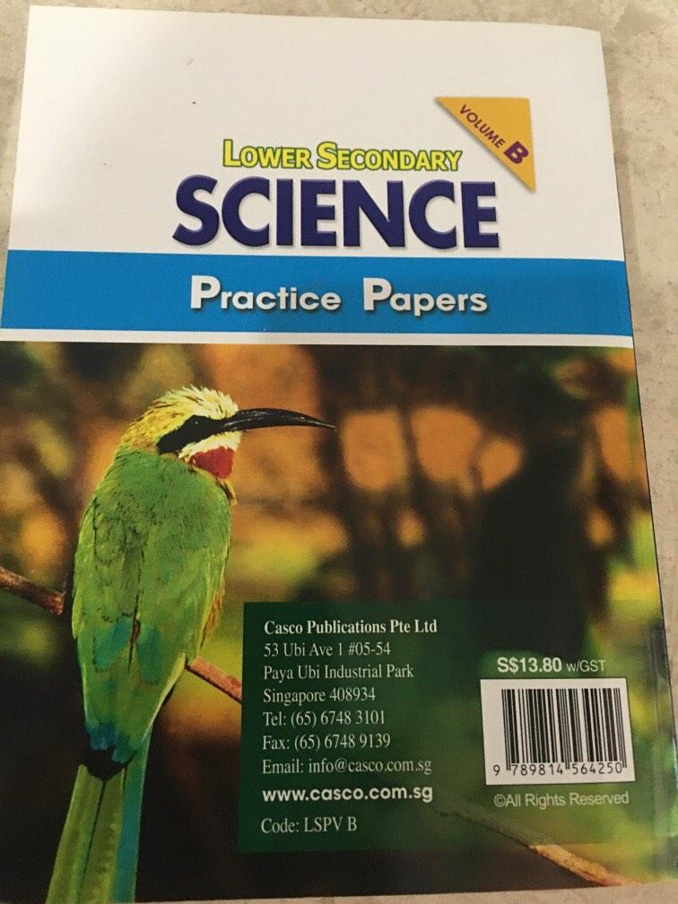 Lower secondary science practice paper volume B, Hobbies & Toys, Books ...