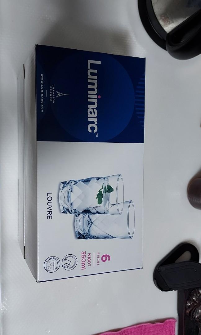 Luminarc 6 pcs 350 ml glass, TV & Home Appliances, Kitchen Appliances ...