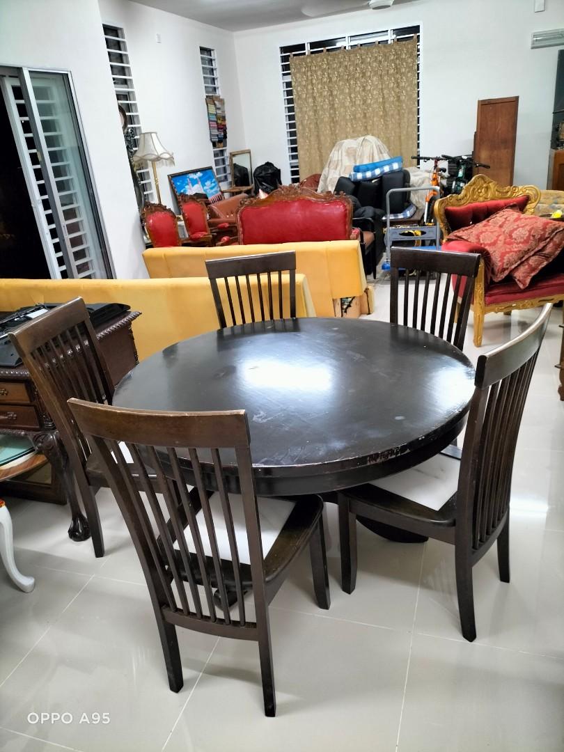 meja vintage kerusi marble, Furniture & Home Living, Furniture, Tables ...