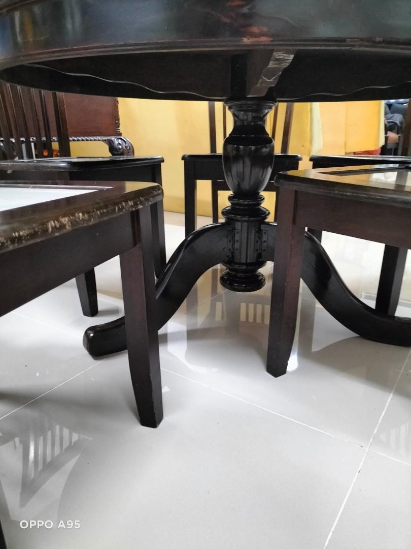 meja vintage kerusi marble, Furniture & Home Living, Furniture, Tables ...