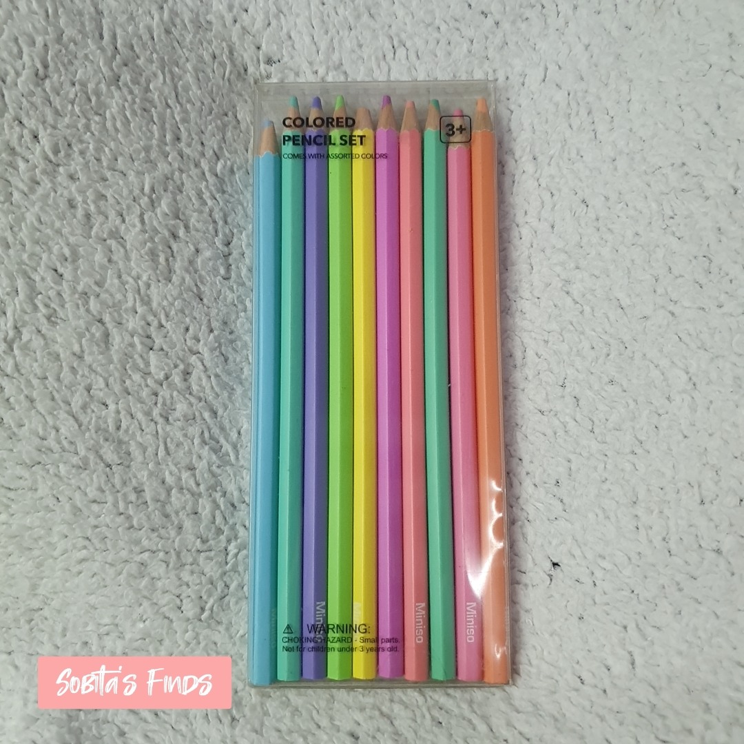 Miniso Colored Pencil Set 10 Pastel Colors, Hobbies & Toys, Stationary ...