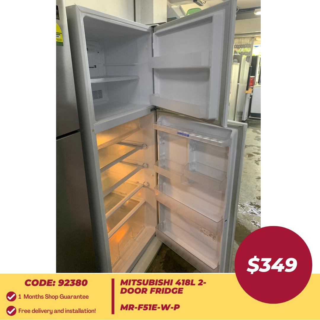MITSUBISHI 418L 2-Door Fridge MR-F51E-W-P (92380), TV & Home Appliances ...