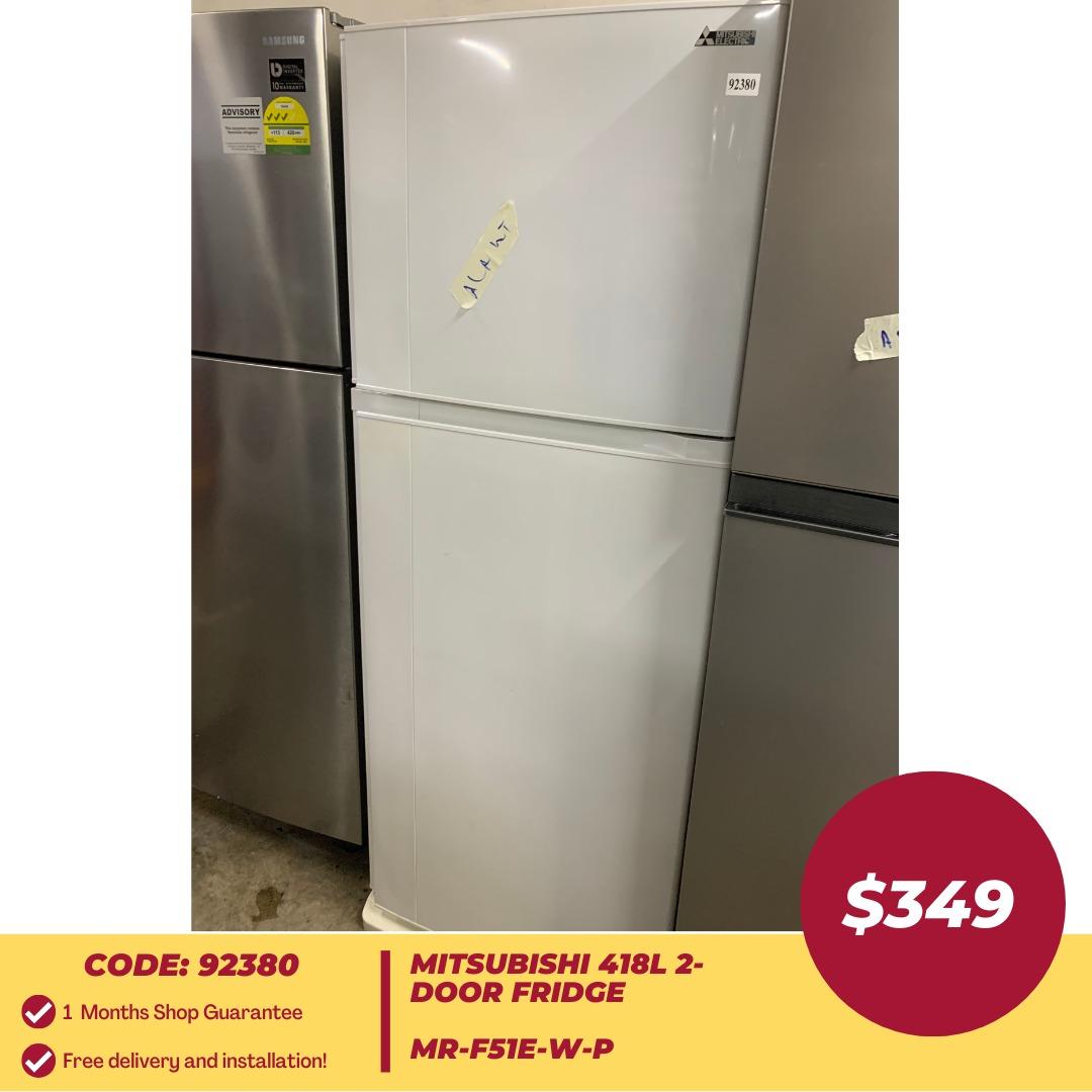 MITSUBISHI 418L 2-Door Fridge MR-F51E-W-P (92380), TV & Home Appliances ...