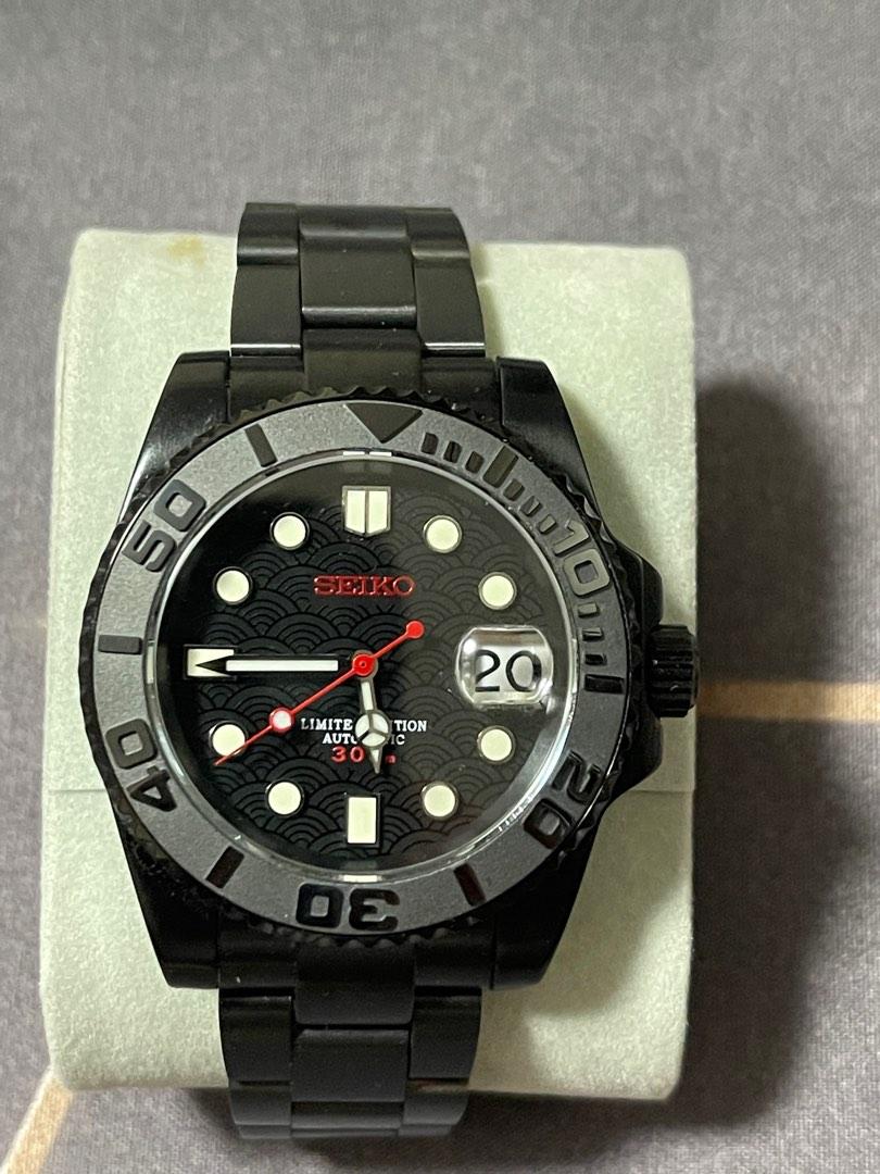 [MOD] Seiko Stealth Seigaiha NH35A, Luxury, Watches on Carousell