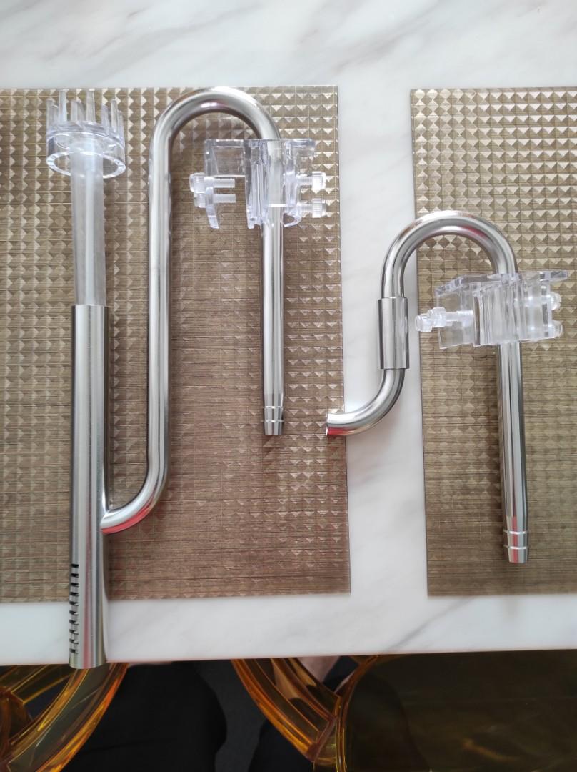 New Aquarium Stainless Steel Lily Pipe (12/16 - 13mm) Filter Suction ...