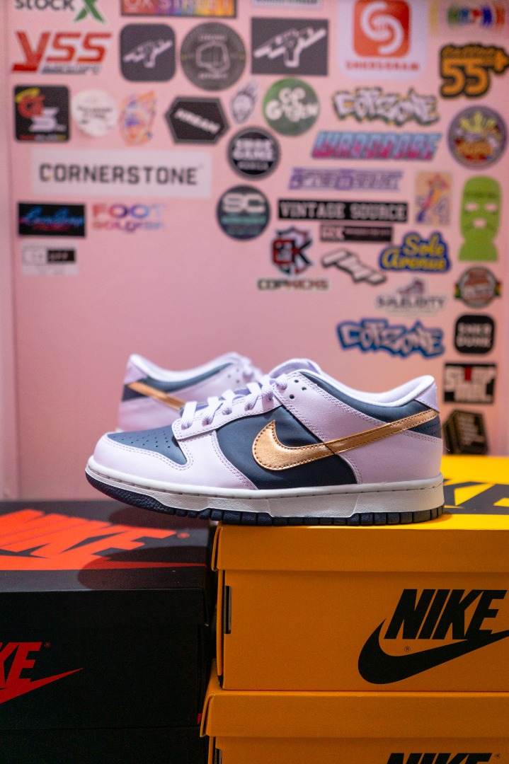 Nike Dunk Low Copper Swoosh GS, Women's Fashion, Footwear, Sneakers on ...