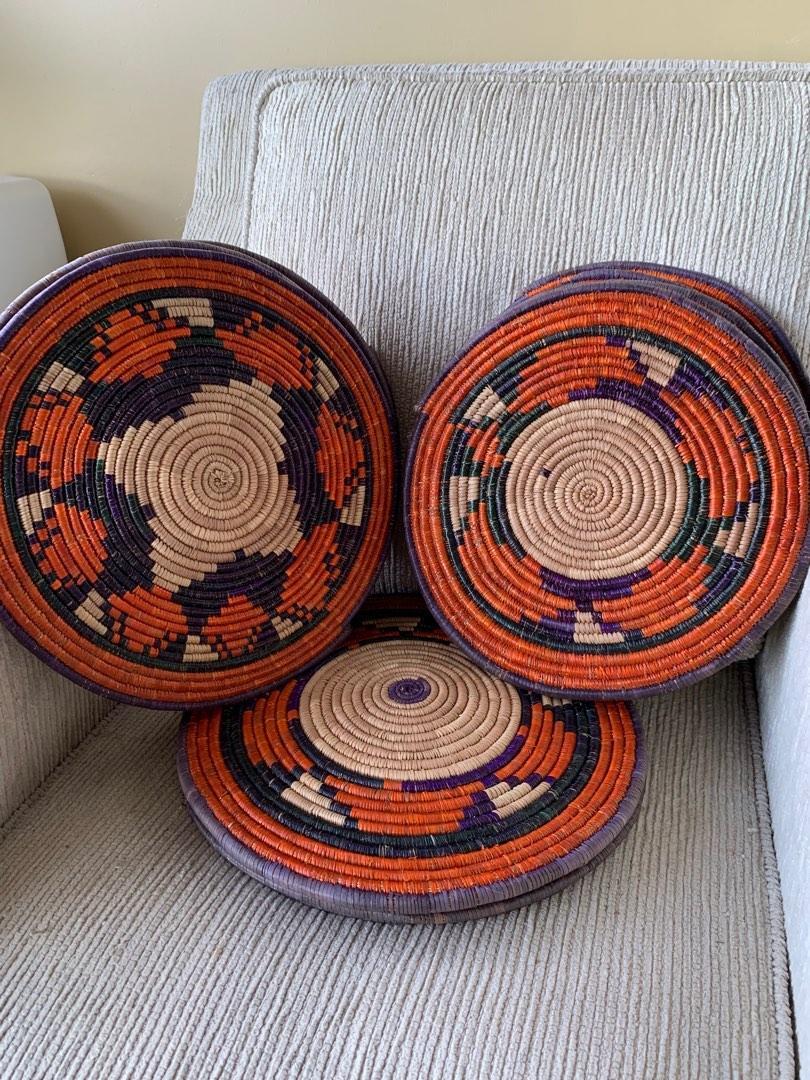 Nubian handmade palm leaves table placemat/ kitchen decor from Sudan ...