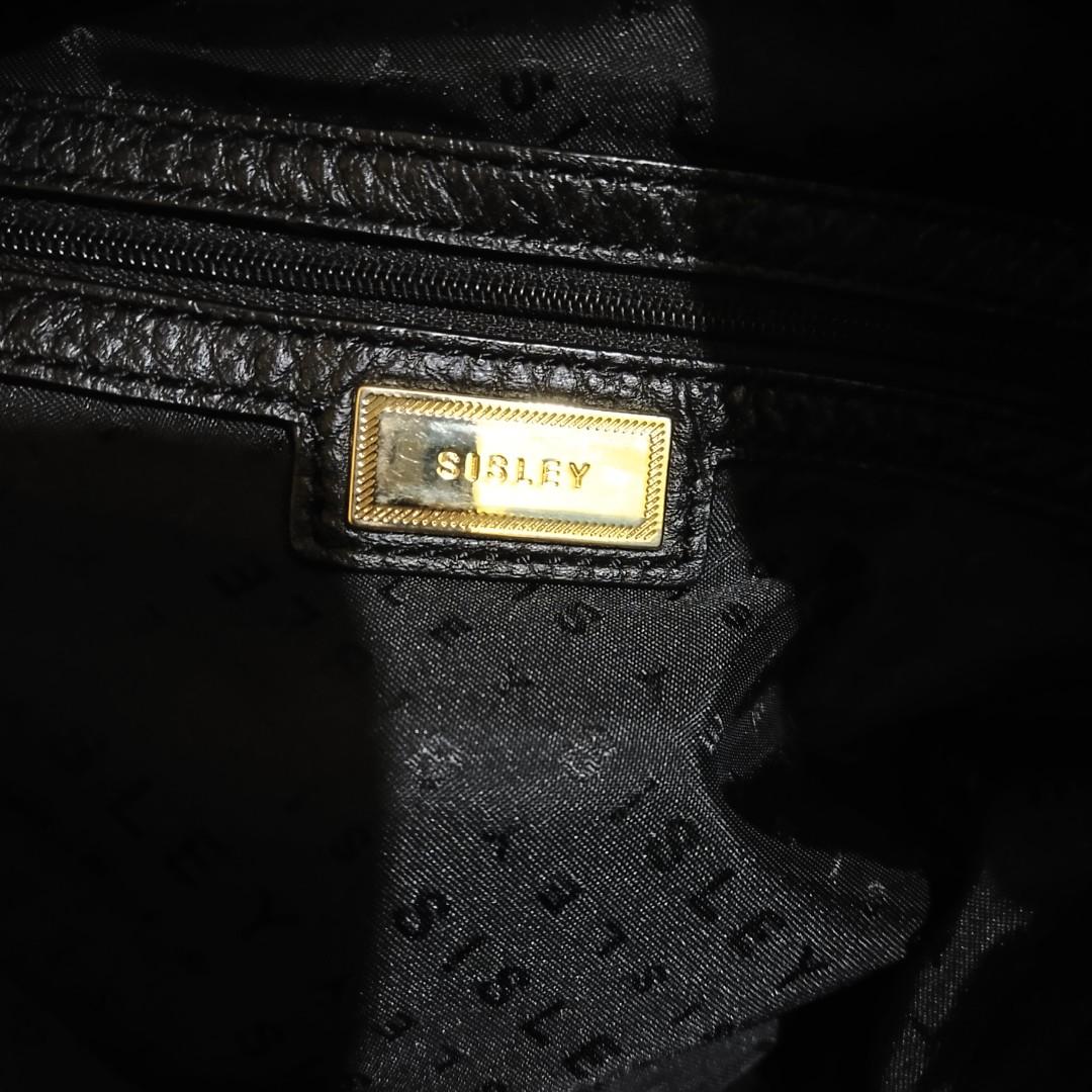 Original sisley 2 way black genuine leather shoulder bag Authentic ...