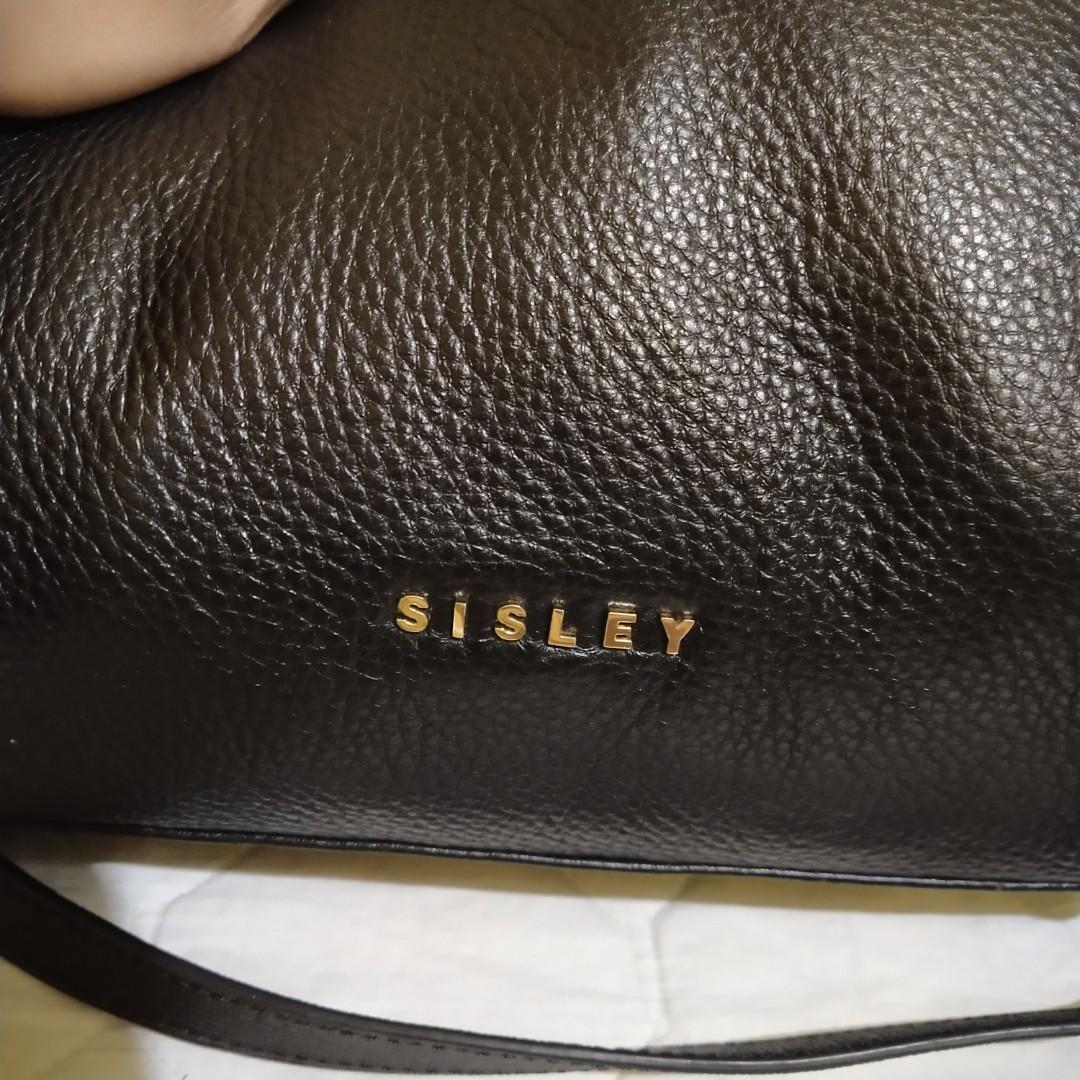 Original sisley 2 way black genuine leather shoulder bag Authentic ...