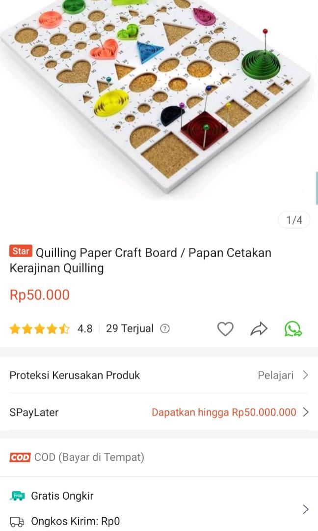 Papan cetakan paper quilling SALE, Desain & Kerajinan Tangan, Alat ...