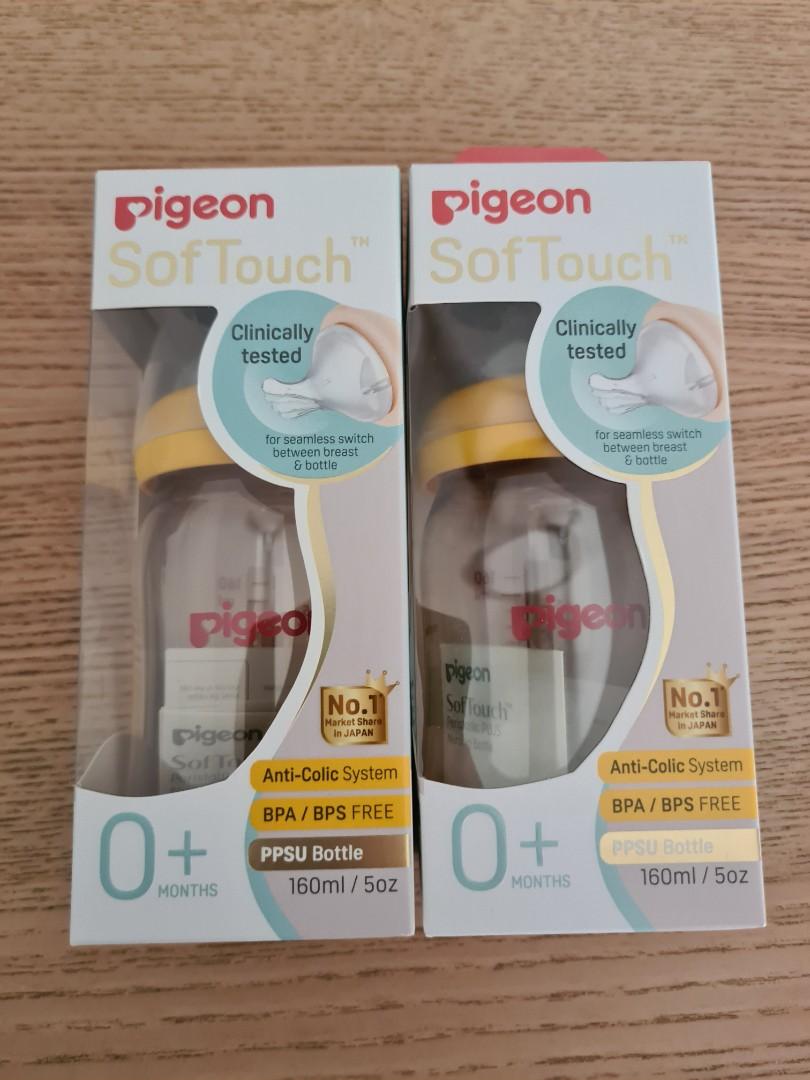 Pigeon soft touch PPSU Milk Bottle 160ml, Babies & Kids, Nursing & Feeding, Breastfeeding ...