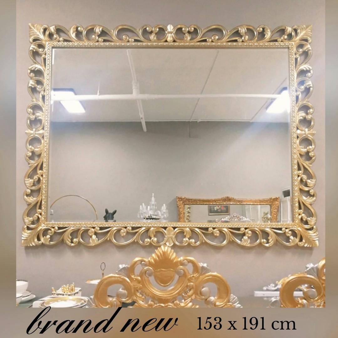 Premium Grade Heavy Solid Wood 153 x 191 cm Beautiful Gold French ...
