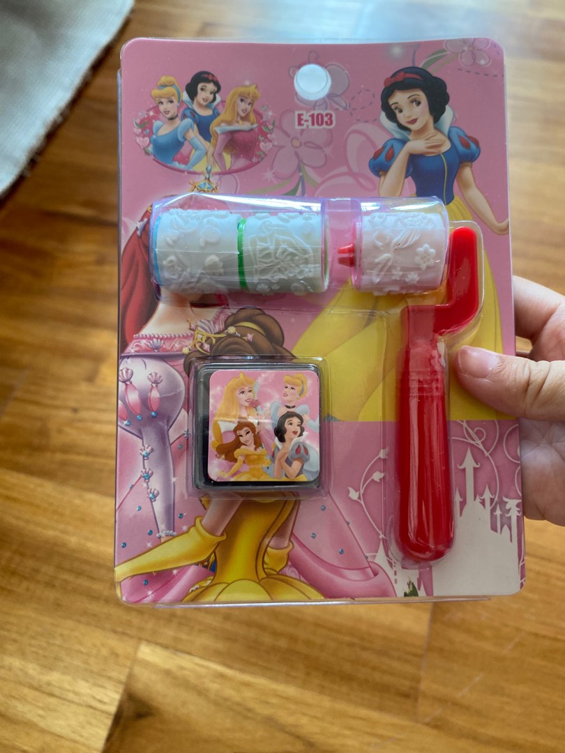 Princess Roller Stamp with Ink and Montessori Threading Toy, Hobbies ...