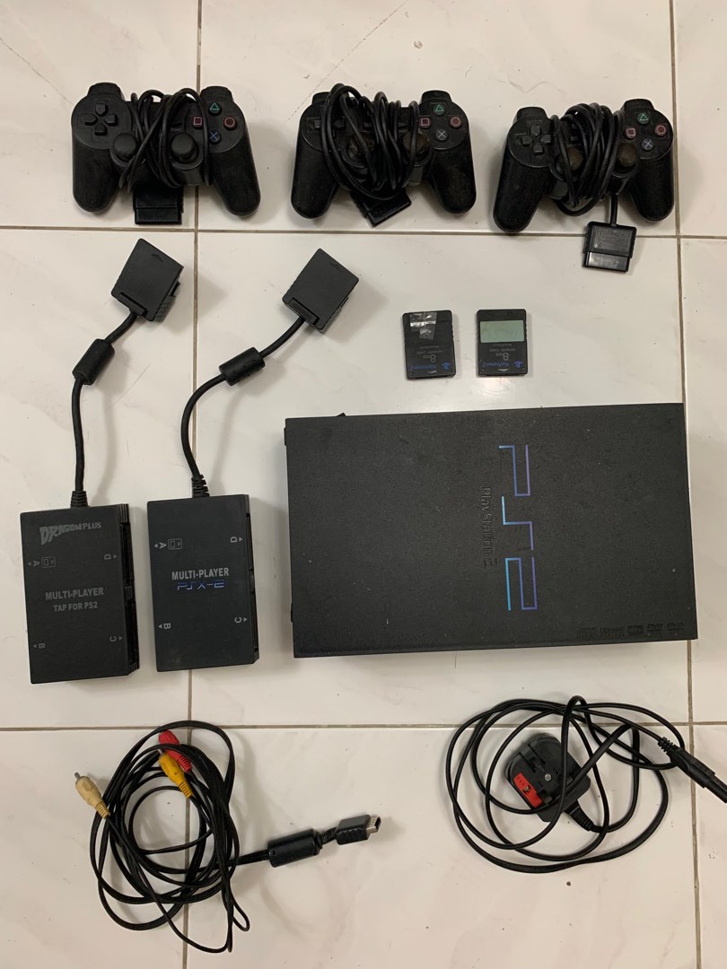 PS2 console (plus all parts), 電子遊戲, 電子遊戲機, PlayStation - Carousell